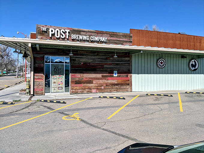 The Post's exterior blends rustic charm with industrial flair, like a country barn that went to design school and graduated with honors.