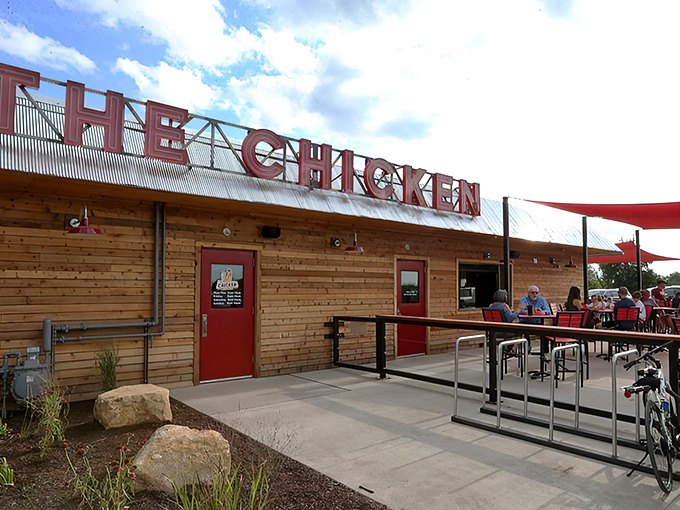 The bold red letters practically dare you to drive past without stopping. This rustic exterior houses some of Iowa's most crave-worthy comfort food.