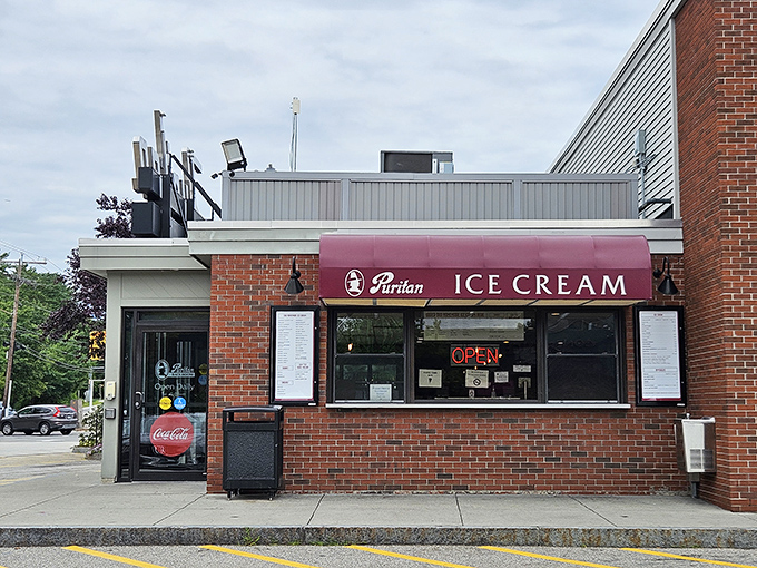 The unassuming entrance to the Puritan Backroom belies the culinary treasures within. Like finding a secret door to comfort food paradise.