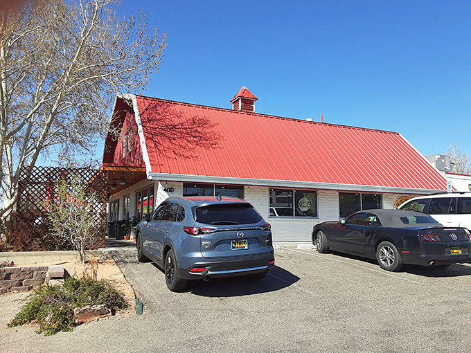 The iconic red roof of Frank's Famous beckons hungry travelers like a lighthouse for comfort food enthusiasts. Worth every mile of the journey.