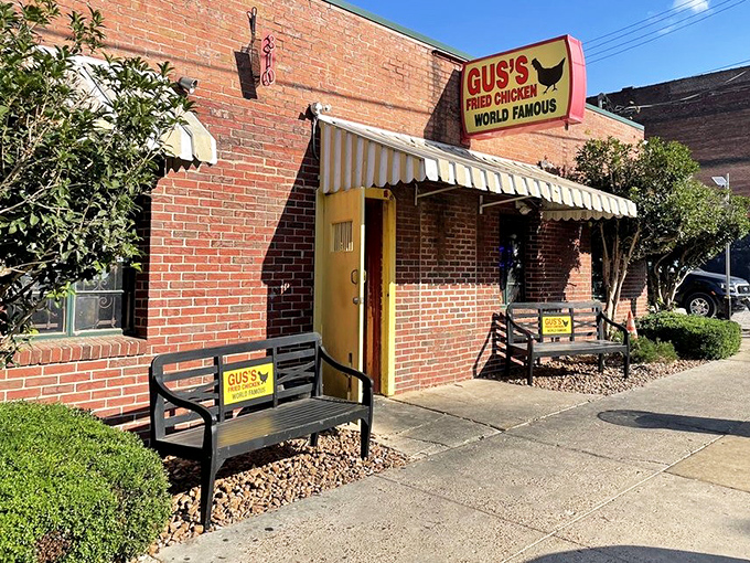 The unassuming brick exterior with its cheerful yellow door and striped awnings is like a superhero's secret identity&mdash;hiding extraordinary powers behind an ordinary facade.
