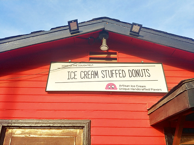 The little red schoolhouse of sweetness! Novel Ice Cream's charming exterior in Roosevelt Row promises frozen delights that would make even the most stoic Arizonan smile.