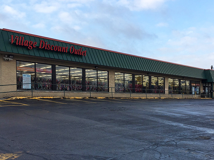 The unassuming exterior of Village Discount Outlet belies the treasure trove within. Like a budget-friendly TARDIS, it's much bigger on the inside.