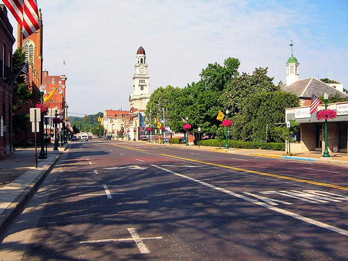 Marietta's historic downtown stretches before you like a Norman Rockwell painting come to life, complete with that iconic clock tower standing sentinel over brick streets.