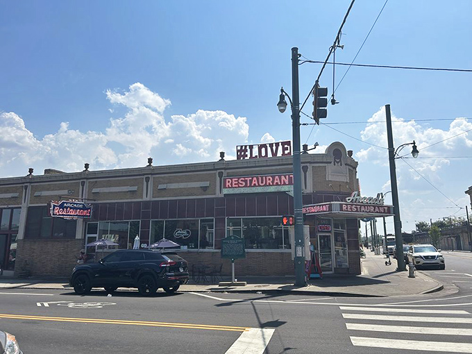 The neon sign beckons like an old friend &ndash; The Arcade Restaurant stands proudly on South Main Street, Memphis's oldest diner still serving up history with breakfast.