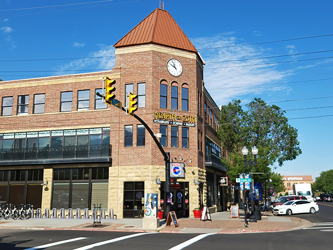 Historic 25th Street in Ogden houses this brick-fronted gem, where delicious food meets small-town charm beneath that iconic clock tower.
