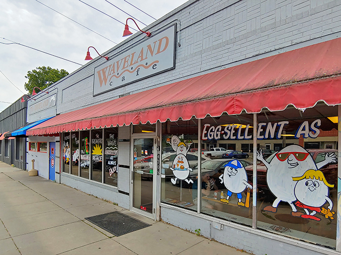 The iconic mug wall at Waveland Cafe isn't just decoration&mdash;it's a timeline of loyal customers and morning rituals spanning decades. 