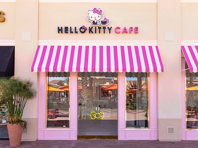 The pink-and-white striped awning isn't just a design choice&mdash;it's a portal to a world where adulthood takes a delightful vacation. Welcome to kawaii paradise.