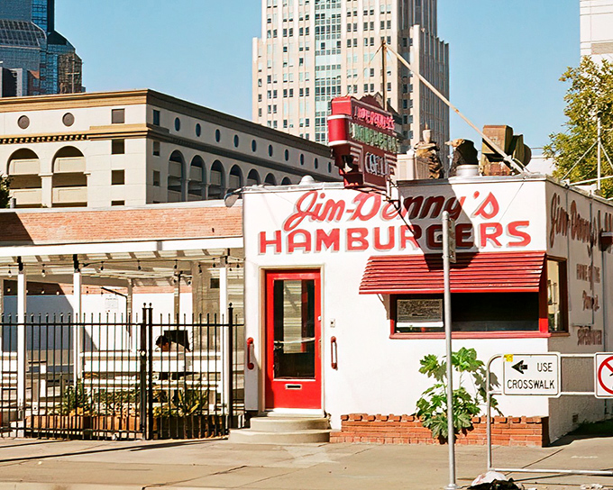 That iconic red signage says it all &ndash; Jim Denny's has been serving up hamburger happiness to Sacramento locals long before "foodie" was even a word.