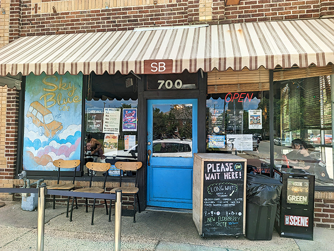The unassuming brick exterior of Sky Blue Cafe hides Nashville's breakfast wonderland like a superhero's secret identity. Worth seeking out!