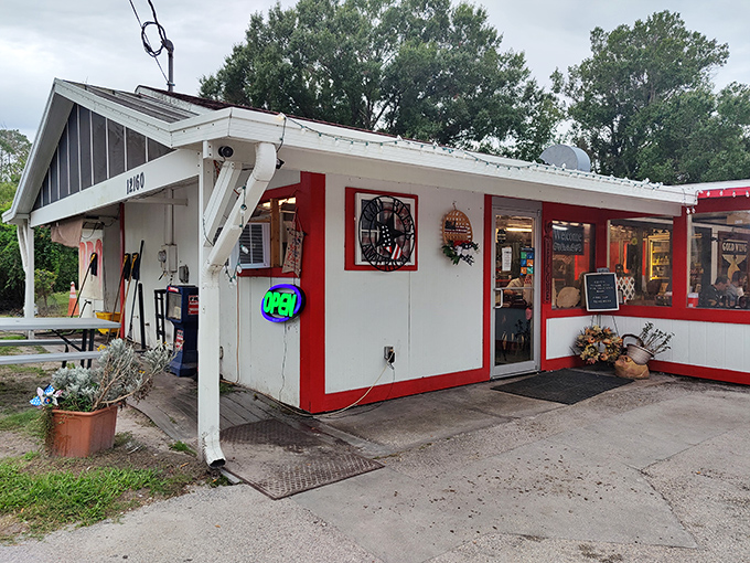 The little roadside building with the red trim isn't trying to impress anyone&mdash;until you taste what comes out of that kitchen. Classic Florida diner magic.