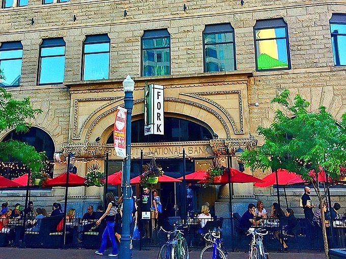 Fork's grand entrance in the historic Boise City National Bank Building proves that sometimes the best deposits are made directly to your stomach.