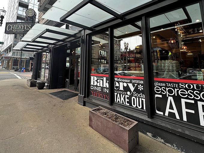Those bright yellow umbrellas outside Cheryl's on 12th are like beacons of breakfast hope in Portland's often gray cityscape.