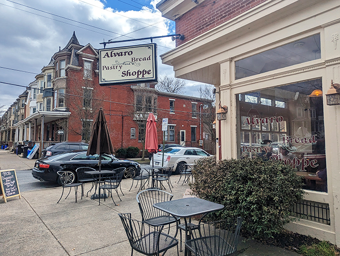 The charming brick exterior of Alvaro's beckons like an old friend, complete with wrought iron tables where you can savor your cannoli while watching Harrisburg life unfold.