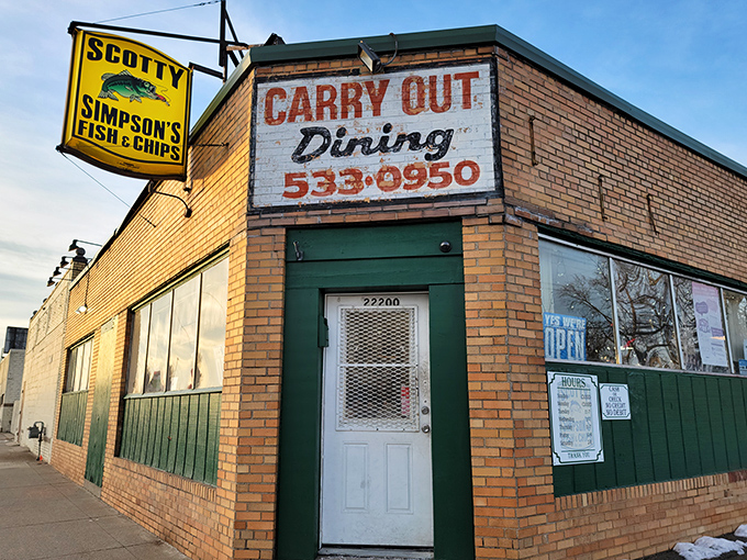The yellow sign beckons like a lighthouse for hungry souls. This unassuming brick building on Fenkell Avenue has been Detroit's temple of fried fish for generations.