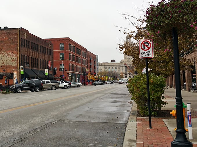 Downtown Des Moines stretches before you like a modest Midwest Manhattan, where rush hour means three cars at a stoplight instead of three hundred.