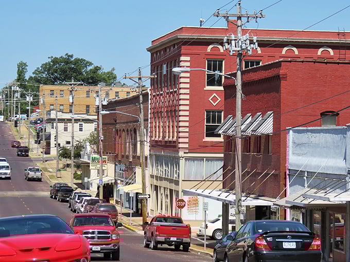 Downtown Poplar Bluff stretches toward twin apartment towers, where affordable living meets small-town charm. The perfect backdrop for your Social Security-funded second act.