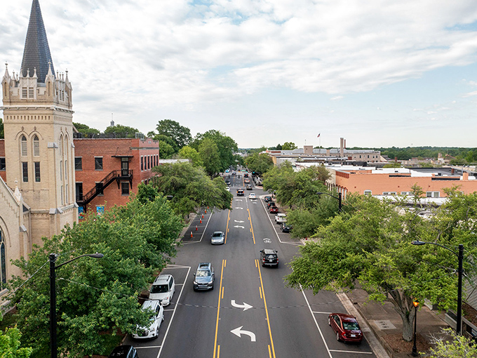 Stroll through this charming downtown where historic architecture meets leafy streets, offering you a perfect, peaceful afternoon in North Carolina.