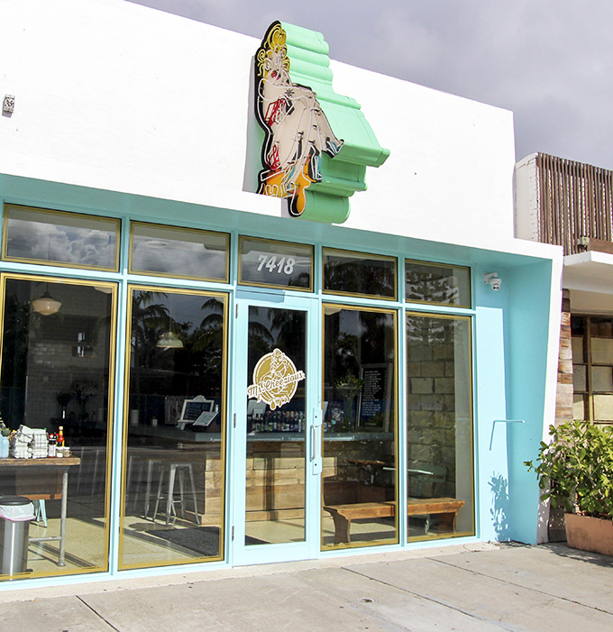 Ms. Cheezious announces itself with retro flair &ndash; that turquoise storefront and pin-up logo practically scream "comfort food lives here!"