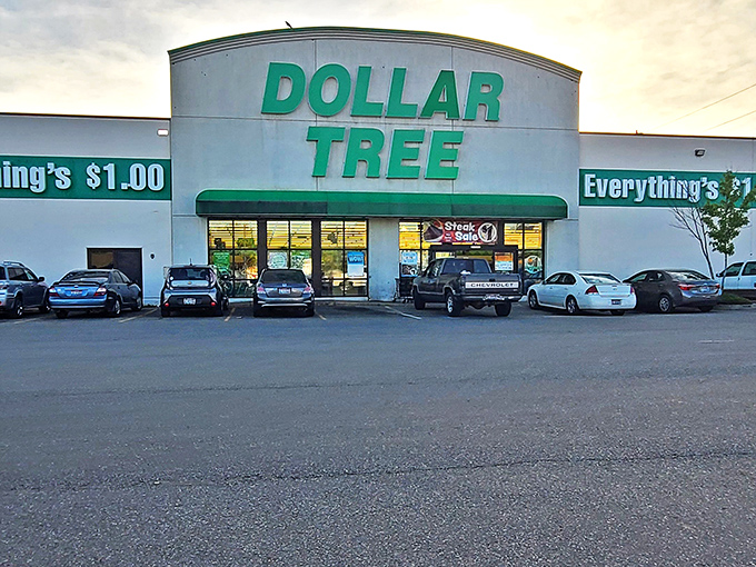 The iconic green signage beckons like a siren call to bargain hunters. Who knew paradise could be found under fluorescent lighting?