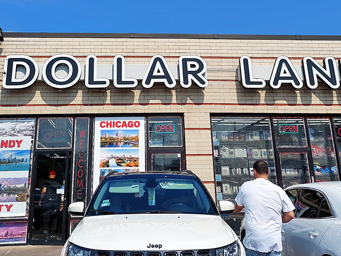 Dollar Land's unassuming exterior belies the treasure trove within, like finding a speakeasy behind a laundromat door.