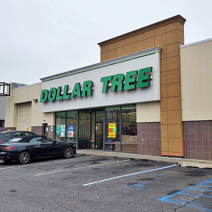 The emerald beacon of budget salvation stands proud against the blue New York sky, promising financial relief in a land of $7 coffees.