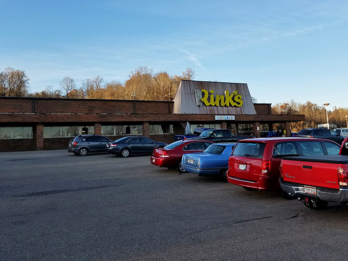 The unassuming exterior of treasure-hunting paradise. Like a poker player with a royal flush, Rinky Dink keeps its best cards hidden inside.