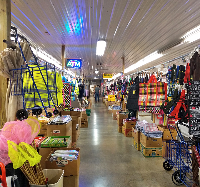 The aerial view reveals Morning Sun Marketplace's impressive scale&mdash;a treasure hunter's paradise where parking lots fill early with eager bargain seekers.