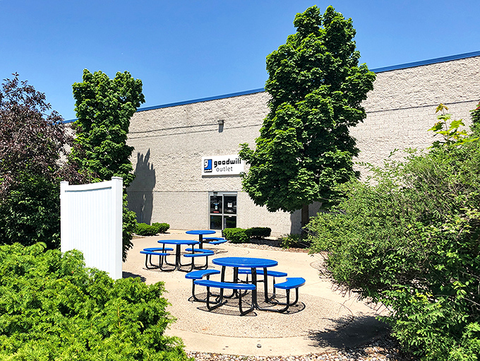 The blue-fronted fortress of frugality beckons bargain hunters to Grandville's treasure trove, where Michigan's most determined thrifters converge for legendary deals.