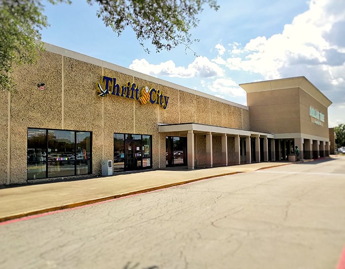 The unassuming exterior of Thrift City belies the treasure trove within&mdash;like finding a gourmet meal at what looks like a fast-food joint from the outside.