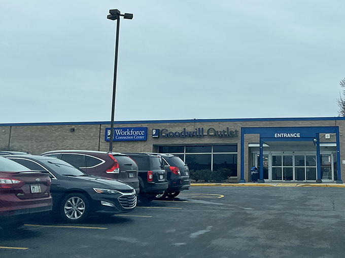 The unassuming exterior of Milwaukee's Goodwill Outlet belies the treasure-hunting paradise within. Like a Vegas casino, what happens inside defies all expectations.