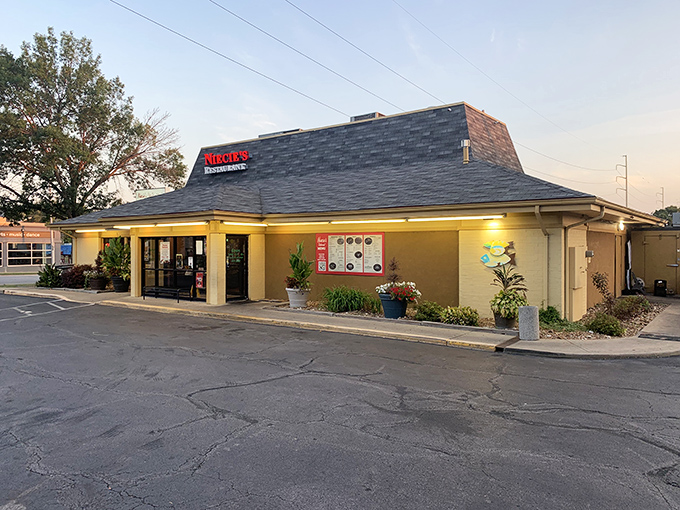 Niecie's modest exterior promises no frills, just thrills for your taste buds. That vintage sign isn't lying about "Good Food Served Right!"