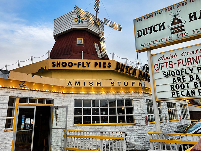 The iconic windmill atop Dutch Haven isn't just for show&mdash;it's been guiding hungry travelers to shoofly pie paradise for generations along Lincoln Highway.