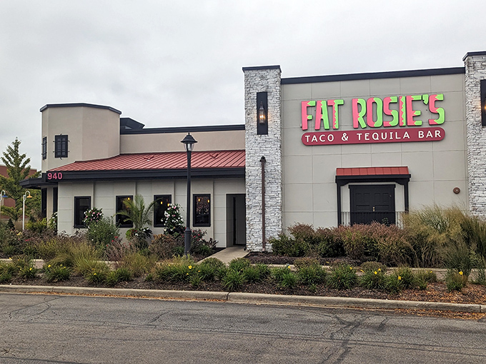 Fat Rosie's cheerful exterior welcomes you with vibrant flower boxes and sunny yellow trim. Like a Mexican postcard come to life in suburban Lincolnshire.