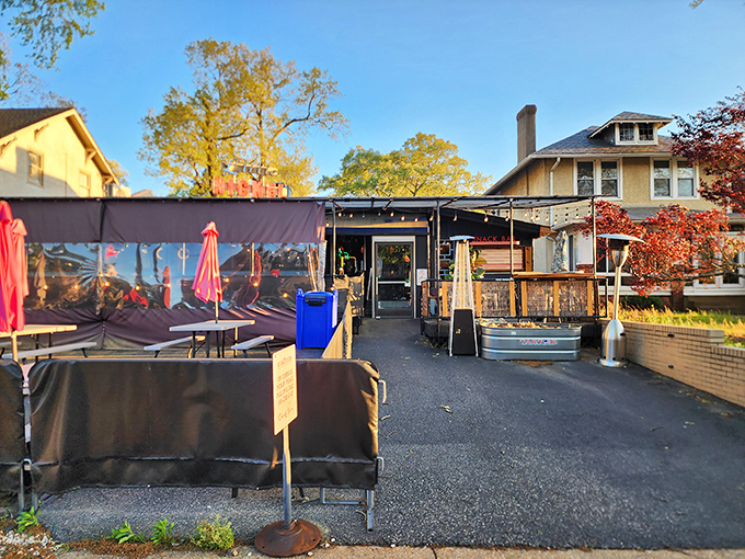 The blue exterior of Little Nickel beckons like a tropical mirage in Richmond. That retro sign promises good times and even better food inside.
