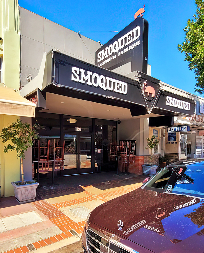 Smoqued's unassuming storefront in Old Towne Orange hides culinary treasures within. Like finding a diamond in your backyard, this place proves appearances can be deliciously deceiving.