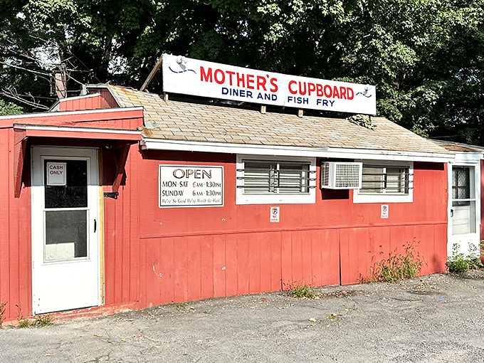 The little red shack that could! Mother's Cupboard's humble exterior hides Syracuse's most ambitious breakfast portions inside those unassuming walls.