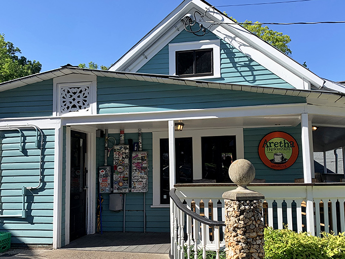 The teal cottage with white porch railing isn't just a house&mdash;it's a pancake pilgrimage site that's worth every minute in line.