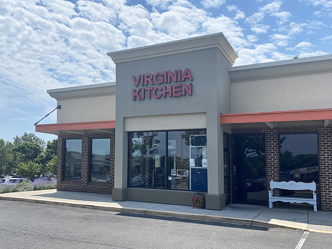 The bright red lettering against cream-colored walls feels like a beacon calling to breakfast lovers everywhere. Virginia Kitchen isn't trying to be trendy&mdash;it's aiming for timeless.