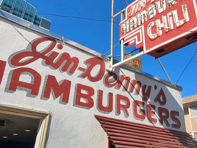That iconic red signage says it all &ndash; Jim Denny's has been serving up hamburger happiness to Sacramento locals long before "foodie" was even a word.