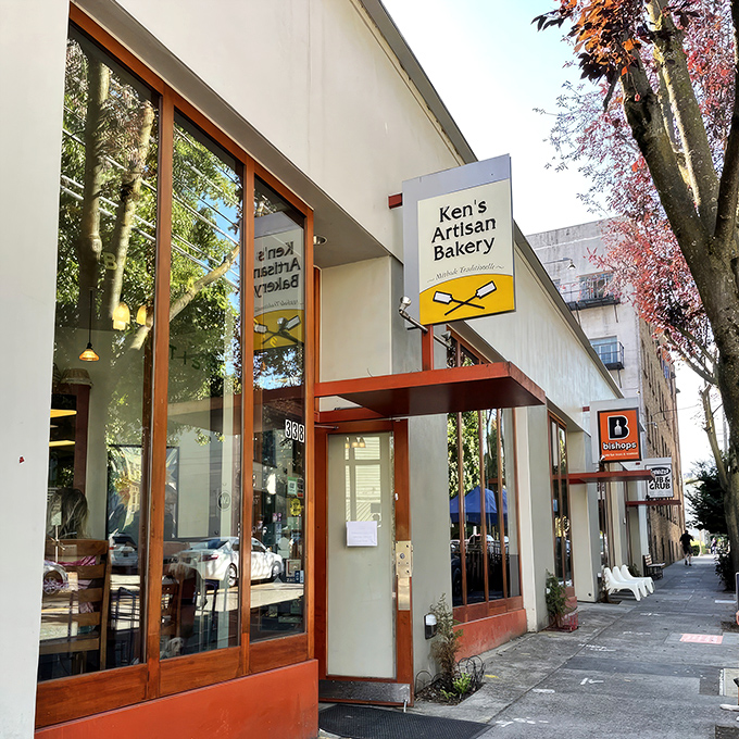 The unassuming storefront on NW 21st Avenue hides Portland's bread paradise, where that iconic yellow sign with crossed rolling pins beckons carb enthusiasts from across Oregon.