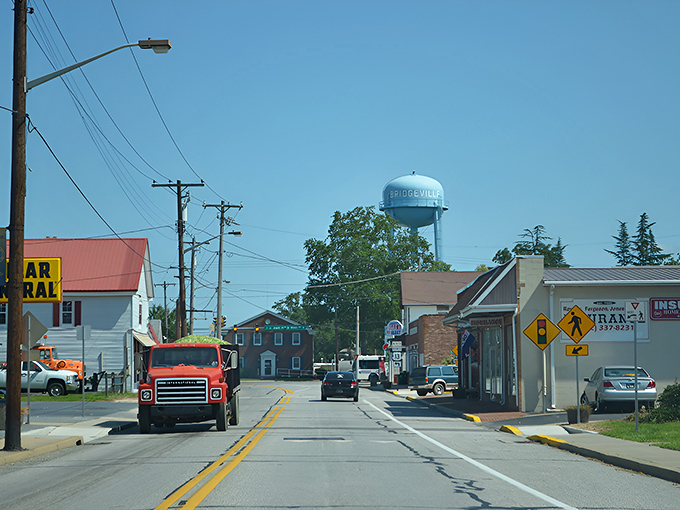Downtown Bridgeville's colorful murals tell stories of local heritage against a backdrop of small-town charm that feels increasingly rare in our hyper-connected world.