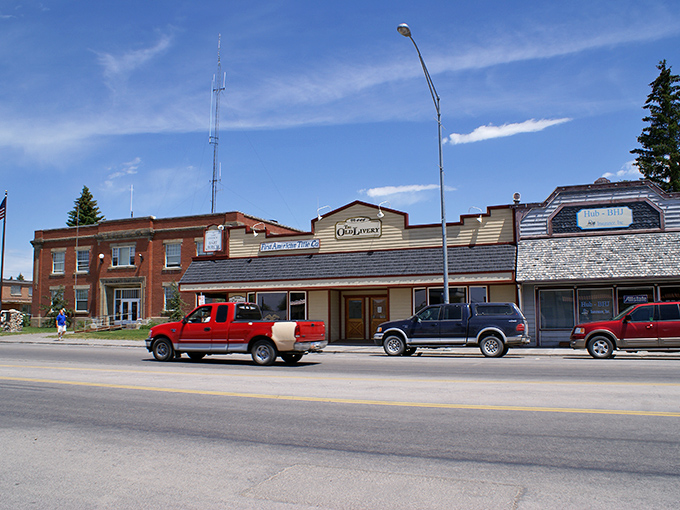 Main Street Driggs stretches before you like a postcard come to life, complete with historic buildings, mountain views, and not a traffic jam in sight.