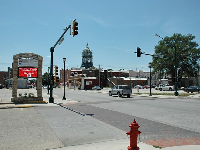 Winterset's historic downtown looks like it was plucked straight from a movie set, with colorful storefronts that have witnessed generations of small-town stories unfold.