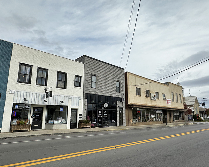 Berea's historic downtown storefronts stand like a living museum, preserving small-town charm in technicolor.