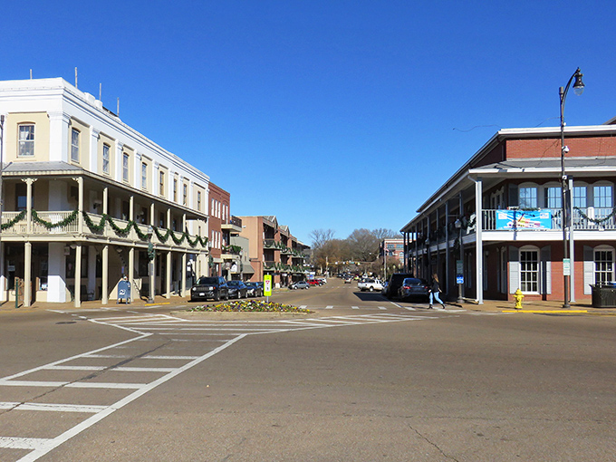 Oxford unfolds like a storybook from above, where historic charm and modern life blend into Mississippi's most picturesque intellectual playground.