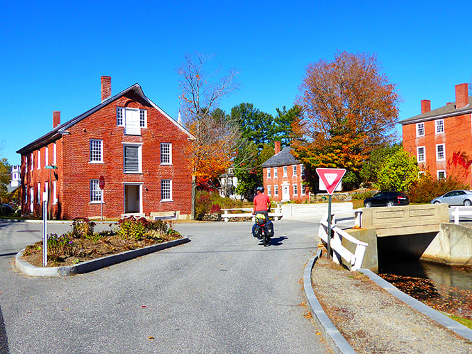 Storybook perfection isn't Photoshopped here&mdash;Harrisville's historic buildings embrace the millpond like old friends catching up after a long winter.