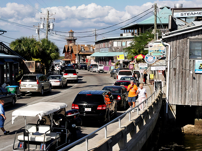 Downtown Cedar Key looks like a movie set where Jimmy Buffett might casually stroll by, weathered wooden buildings housing treasures that big-box stores could never replicate.