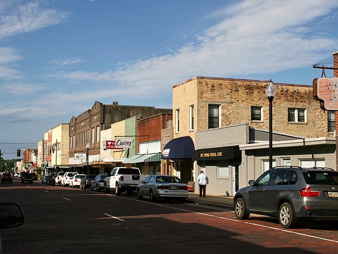 Downtown Minden's historic brick facades and vintage clock tower create a scene straight out of a Hallmark movie – minus the predictable plot twists.