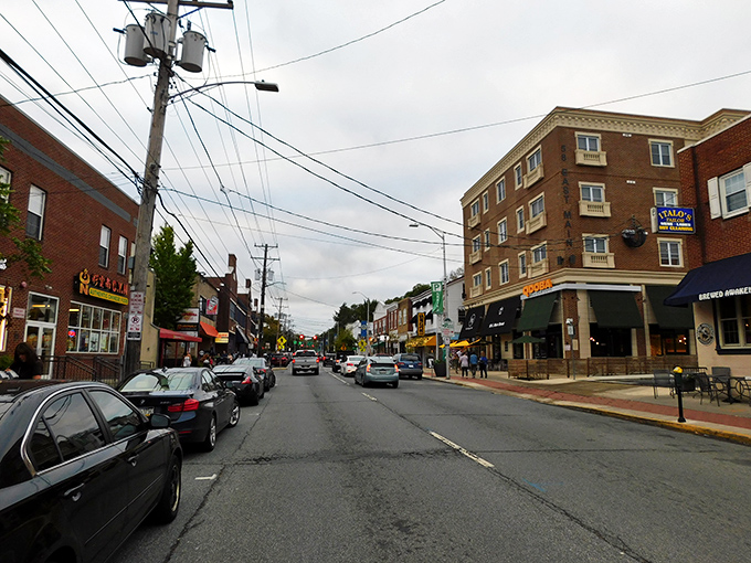 Main Street stretches before you like a storybook setting, where brick buildings and small-town charm create Newark's beating heart.